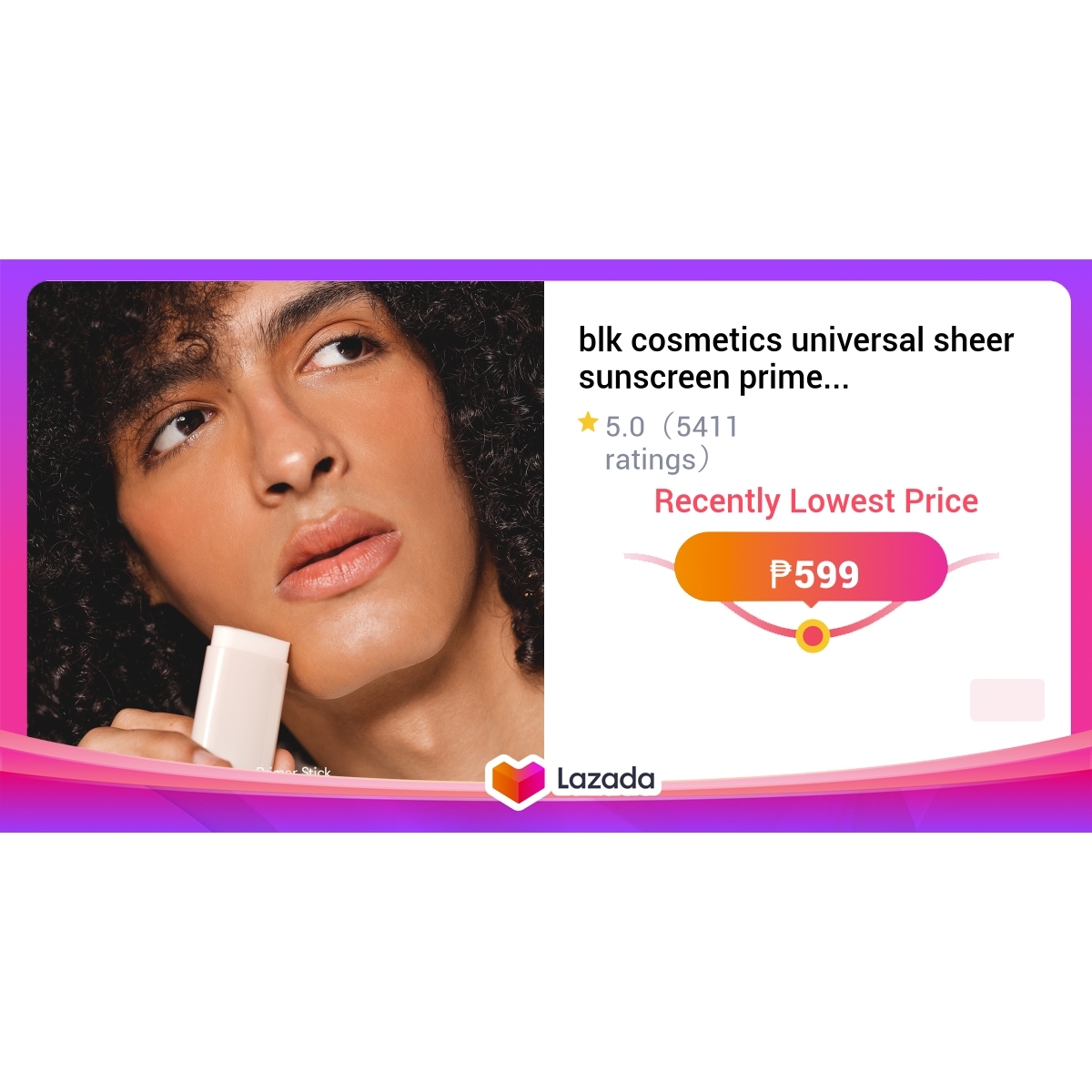 blk cosmetics universal sheer sunscreen primer stick SPF 40 UVA/UVB PA++++