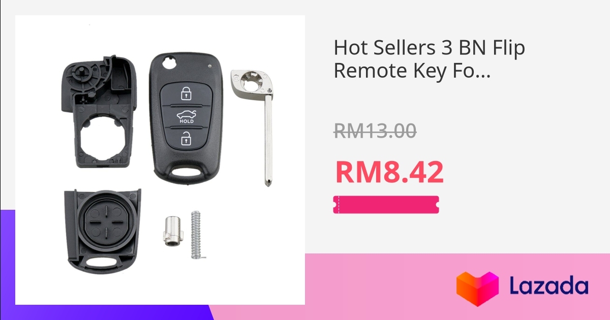 Hot Sellers 3 BN Flip Remote Key Fob Case Shell For KIA Rondo Sportage ...