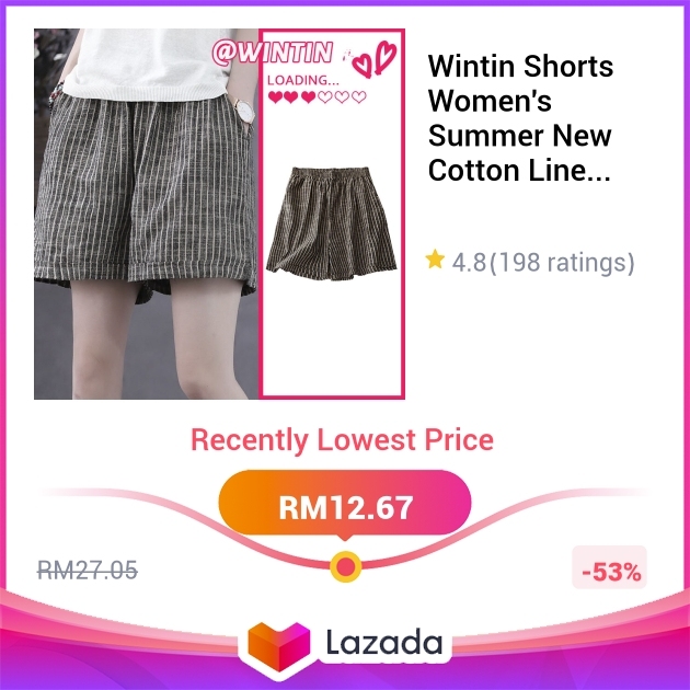 Wintin Shorts Women's Summer New Cotton Linen Shorts Women's Outer Wear ...