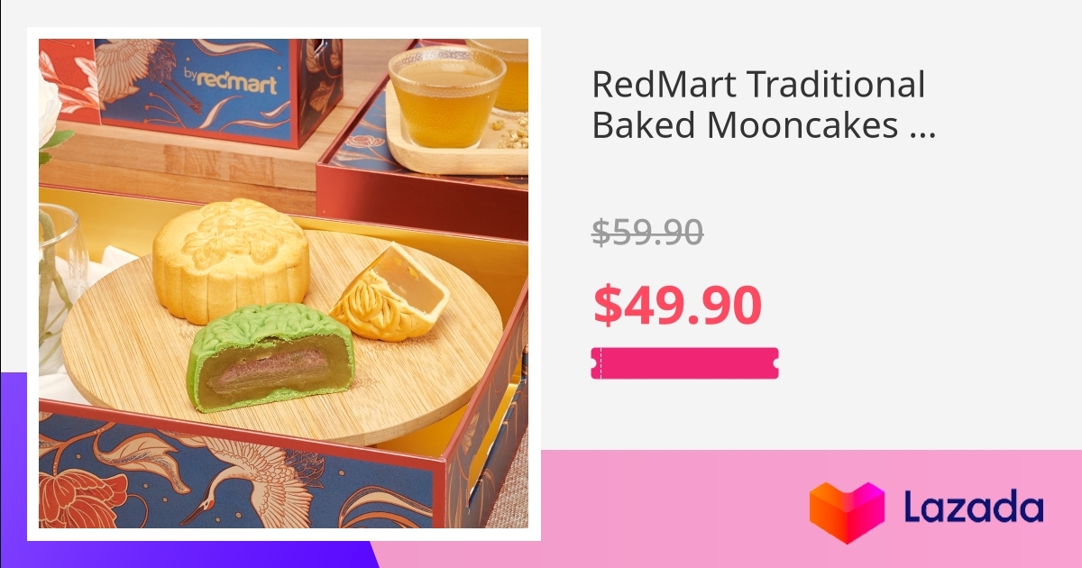 RedMart Traditional Baked Mooncakes - Assorted 4 Pieces