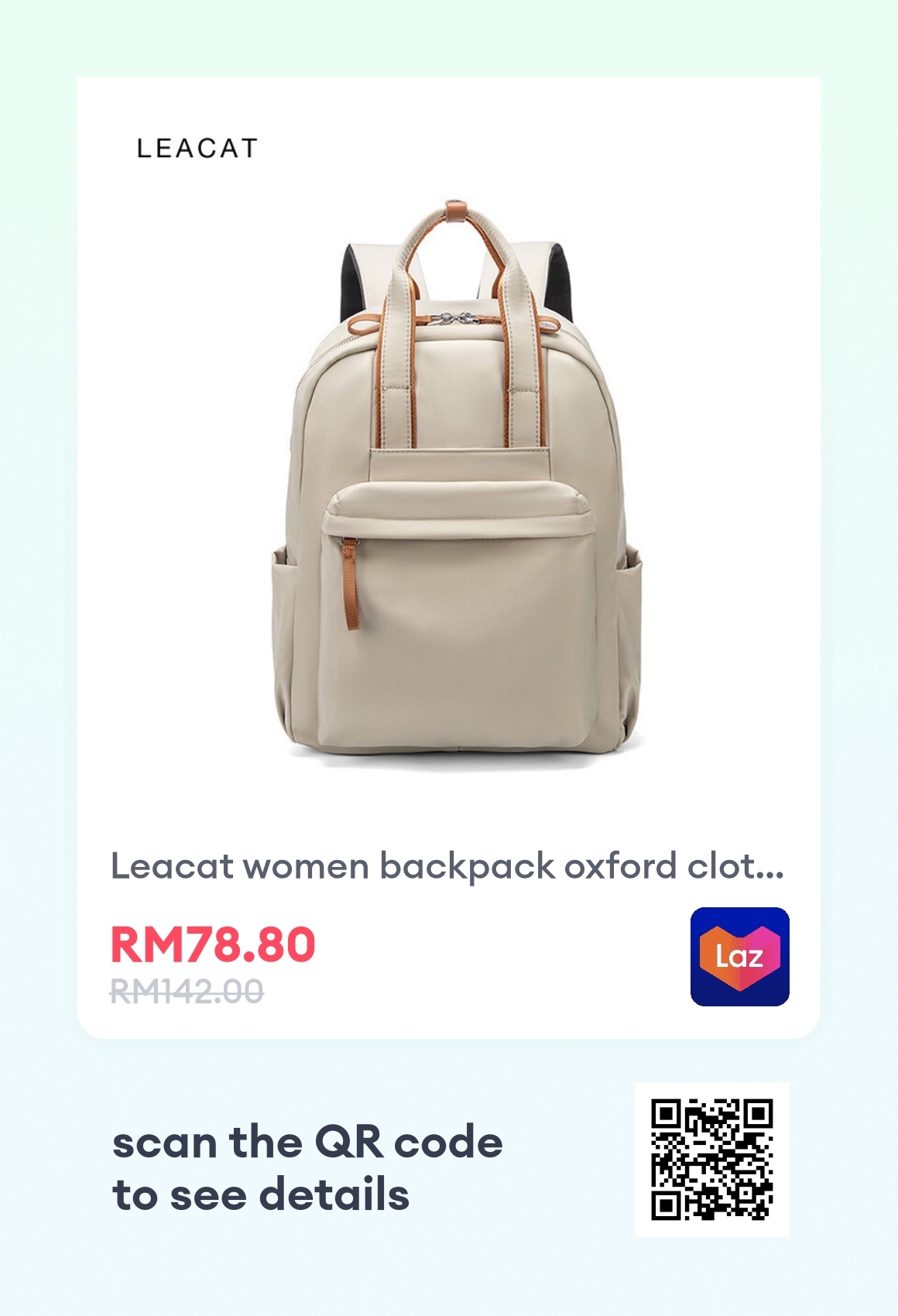 Leacat women backpack oxford cloth waterproof 14 inch laptop backpack ...