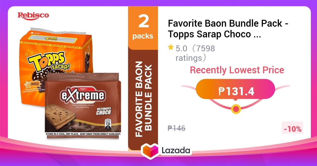 Favorite Baon Bundle Pack - Topps Sarap Choco + Extreme Choco Coated ...