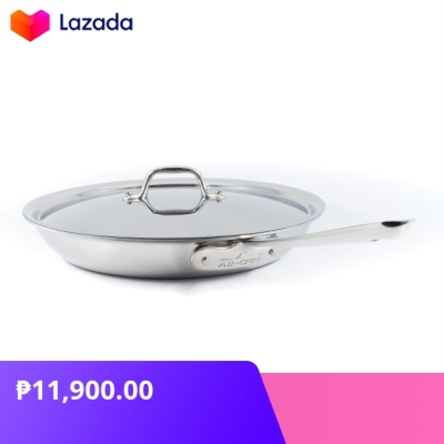 All-Clad 12 inch 3-Ply Bonded Fry Pan Stainless Cookware with Lid D3 ...