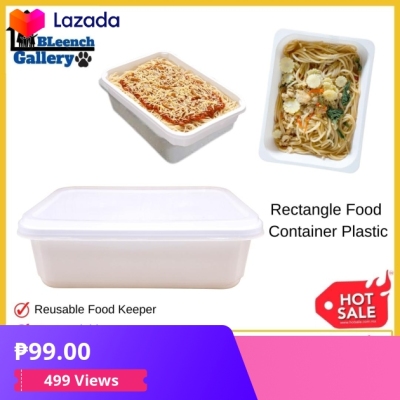 BLeench Gallery Plastic Rectangle Food Keeper With Cover Transparent ...