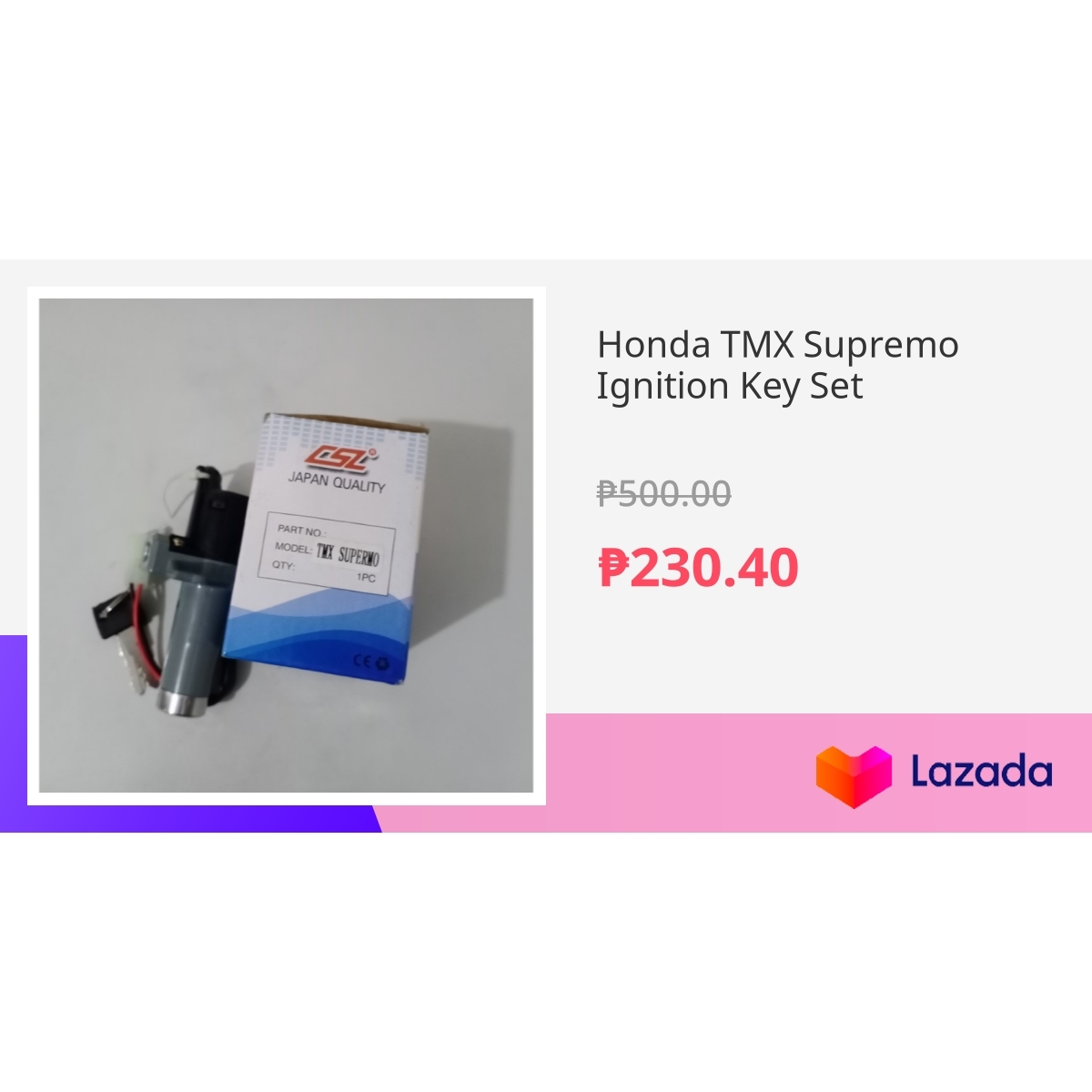 Honda TMX Supremo Ignition Key Set