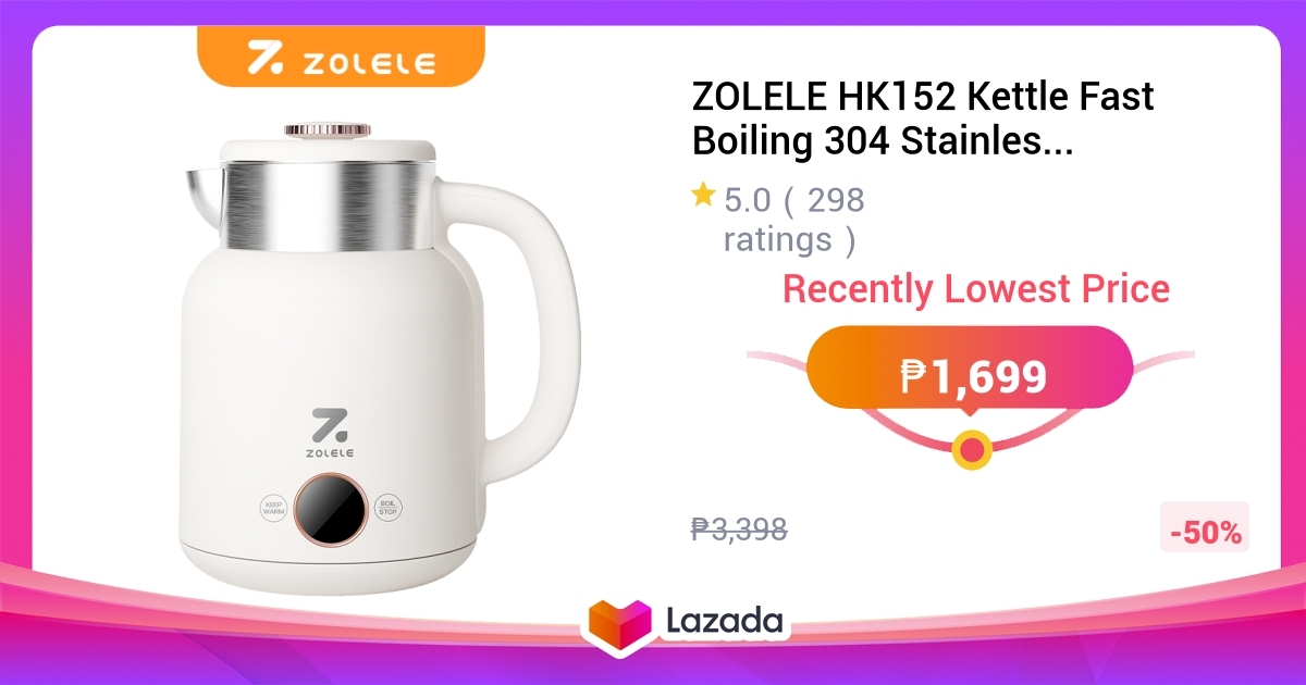ZOLELE HK152 Kettle Fast Boiling 304 Stainless Steel 5-gear Temperature ...