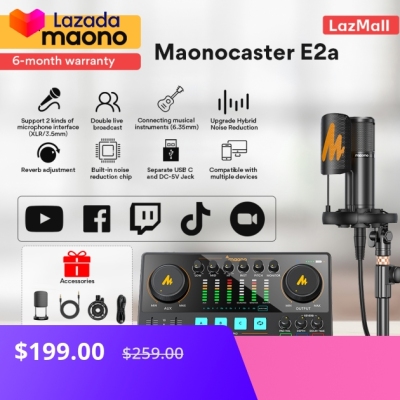 MAONO Maonocaster Studio E2 2022 New Sound Card , Condenser Microphone ...