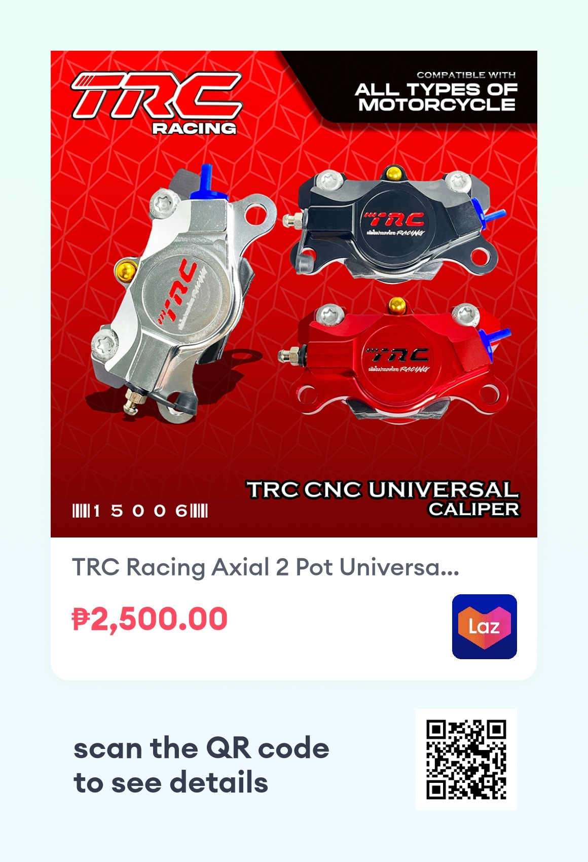 TRC Racing Axial 2 Pot Universal Brake Caliper 15006