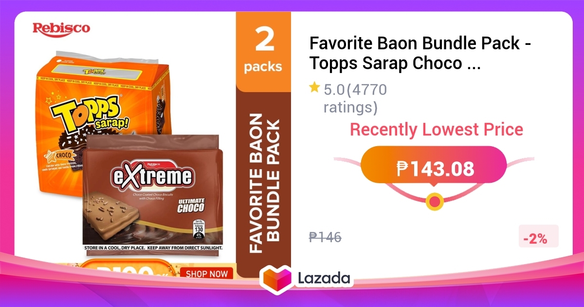 Favorite Baon Bundle Pack - Topps Sarap Choco + Extreme Choco Coated ...
