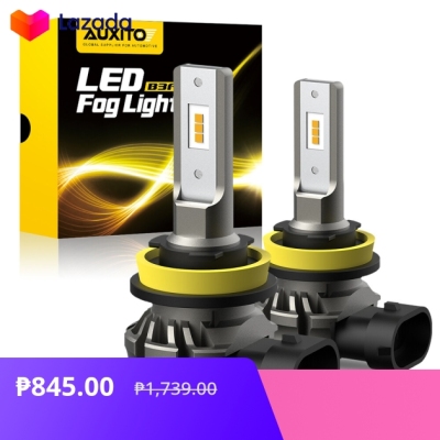 AUXITO 2PCS H11/H8/H16 LED Fog Light Bulbs 6000 Lumens 3000K Amber ...