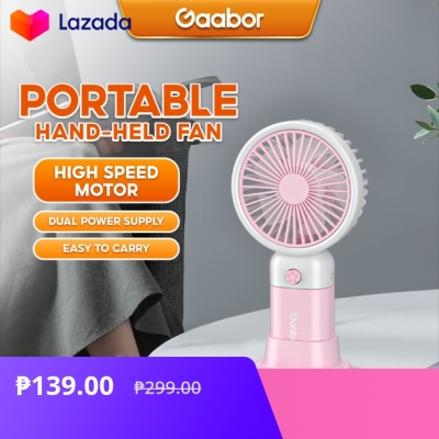 Gaabor Hand-held Fan Portable Mini Fan USB Rechargeable Handy Pocket ...