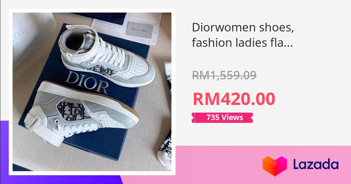 Diorwomen shoes, fashion ladies flat shoes, leather luxury high-top ...