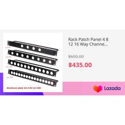 Rack Patch Panel 4 8 12 16 Way Channel 1U Flight Case Mount For XLR ...