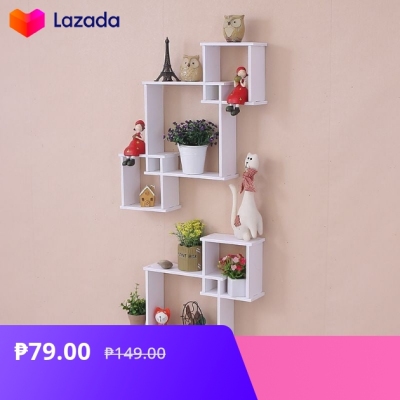 3PCS/Set Square Wall Shelf Multi-Lattice Wall Hanging Decoration ...