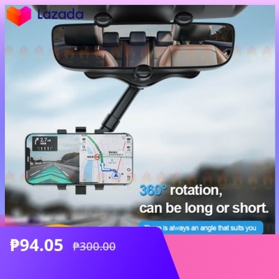 Rotatable and Retractable Car Phone Holder Rearview Mirror Driving ...