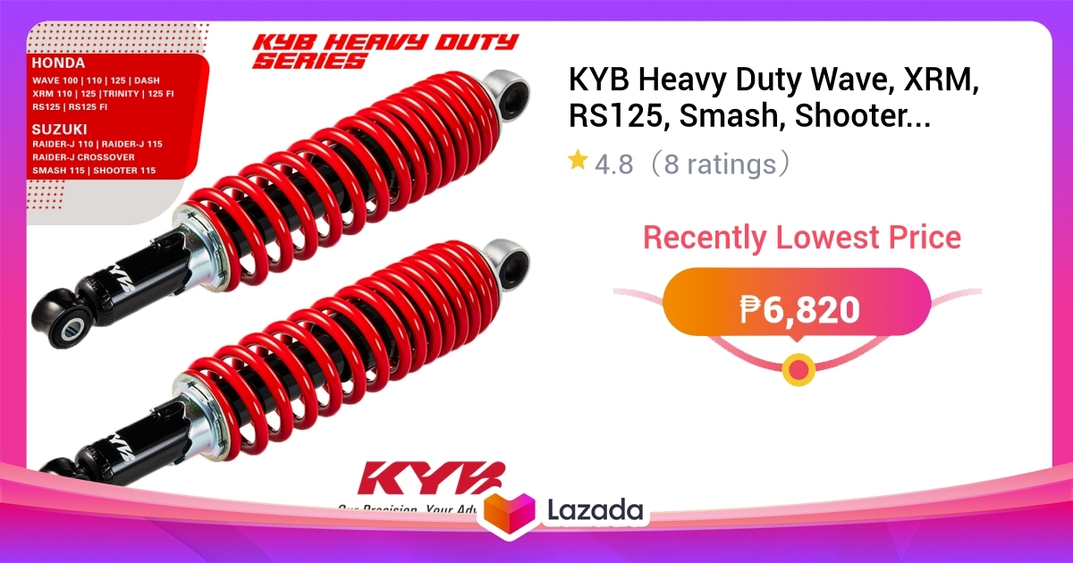 KYB Heavy Duty Wave, XRM, RS125, Smash, Shooter, Raider-J Motorcycle ...