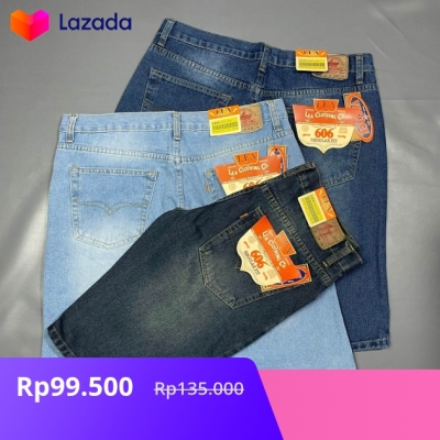 Celana pendek jeans pria Lea 606 DENIM REGULER