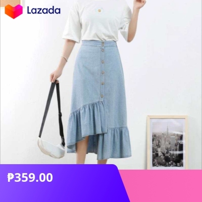 NEW FASHION LONG MAONG SKIRT WITH BUTTONS