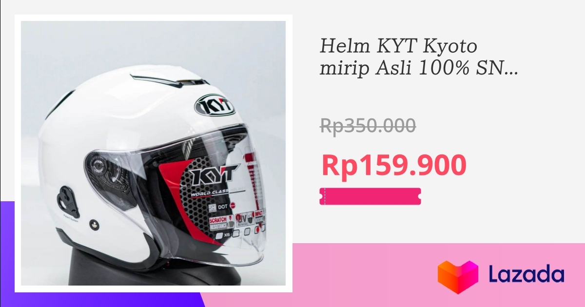 Helm KYT Kyoto mirip Asli 100% SNI Bonus sticker KYT