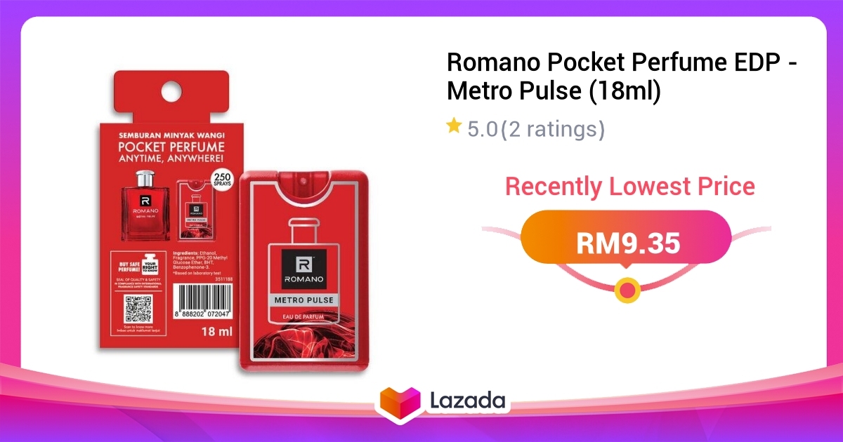 Romano Pocket Perfume EDP - Metro Pulse (18ml)