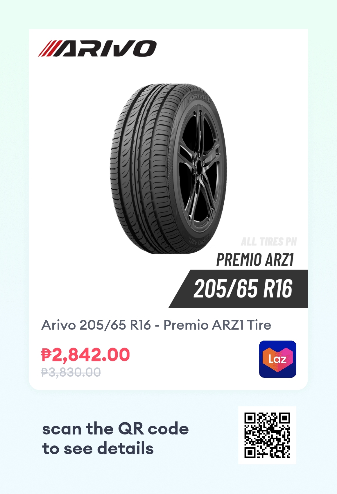Arivo 205/65 R16 - Premio ARZ1 Tire