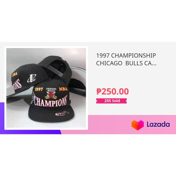 1997 CHAMPIONSHIP CHICAGO BULLS CAP VINTAGE CAP SNAPBACK