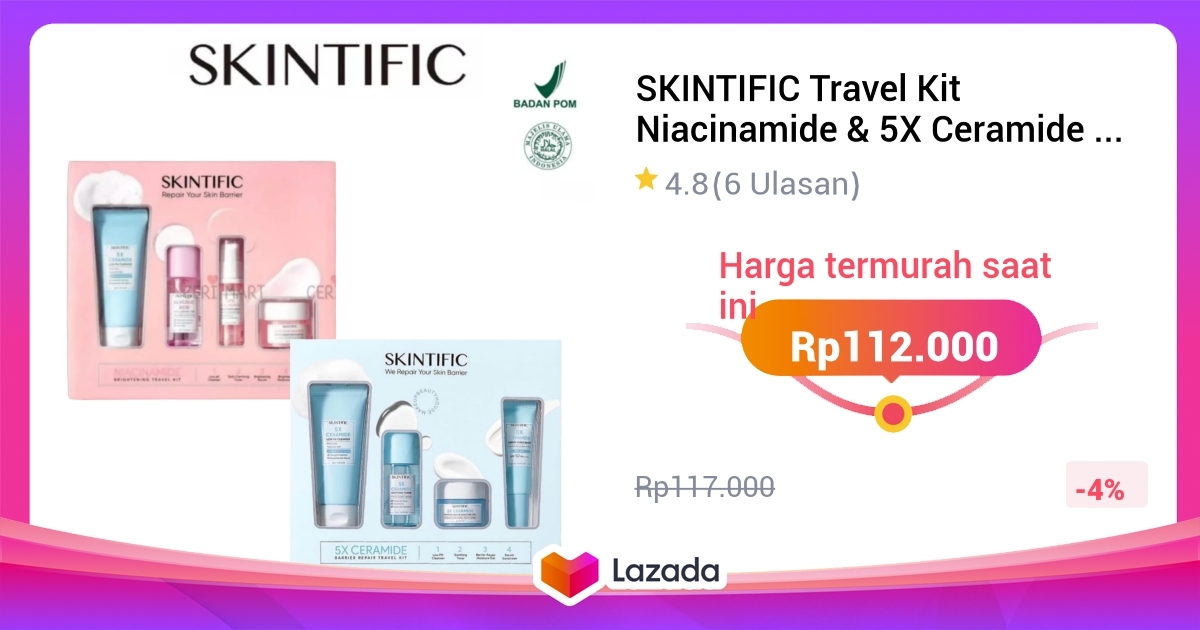 SKINTIFIC Travel Kit Niacinamide & 5X Ceramide - Skintific Paket Set Mini