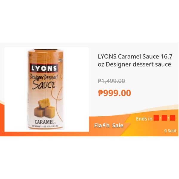 LYONS Caramel Sauce 16.7 oz Designer dessert sauce