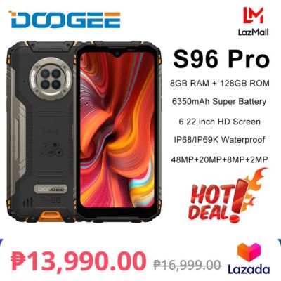 DOOGEE S96 Pro Rugged Smartphone 4G-LTE 8+128GB 6.22 inch, Helio G90 ...