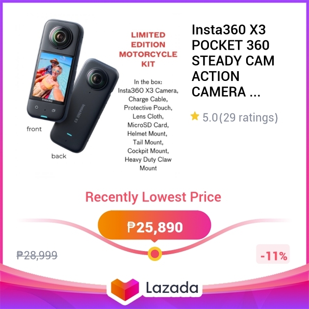 Insta360 X3 POCKET 360 STEADY CAM ACTION CAMERA - HENRY'S CAMERAS
