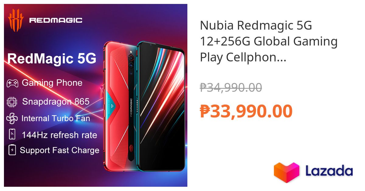 Nubia Redmagic 5G 12+256G Global Gaming Play Cellphone Snapdragon 865 ...