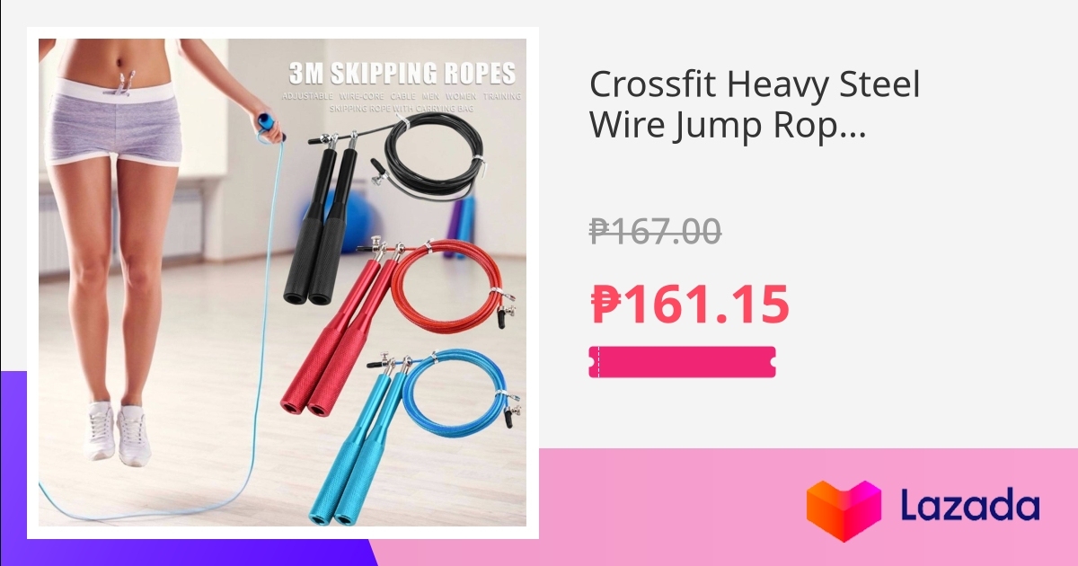 Crossfit Heavy Steel Wire Jump Rope Skipping Rope THE SALIVIO SHOP