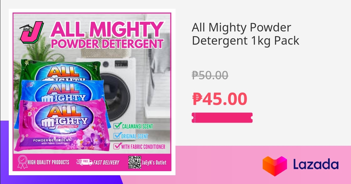 All Mighty Powder Detergent 1kg Pack