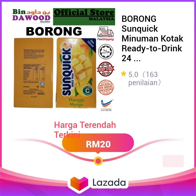 BORONG Sunquick Minuman Kotak Ready-to-Drink 24 x 125ml Assorted Fruit ...