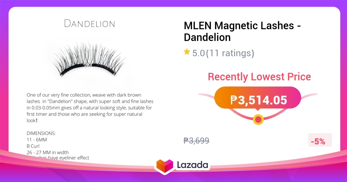 MLEN Magnetic Lashes - Dandelion