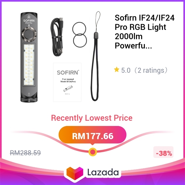 Sofirn IF24/IF24 Pro RGB Light 2000lm Powerful LED Flashlight 5V 2A ...