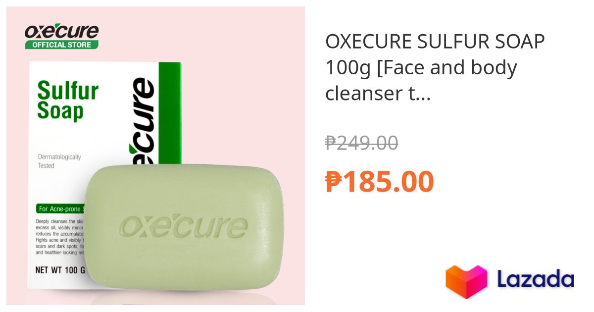 OXECURE SULFUR SOAP 100g [Face and body cleanser to fight and clear ...
