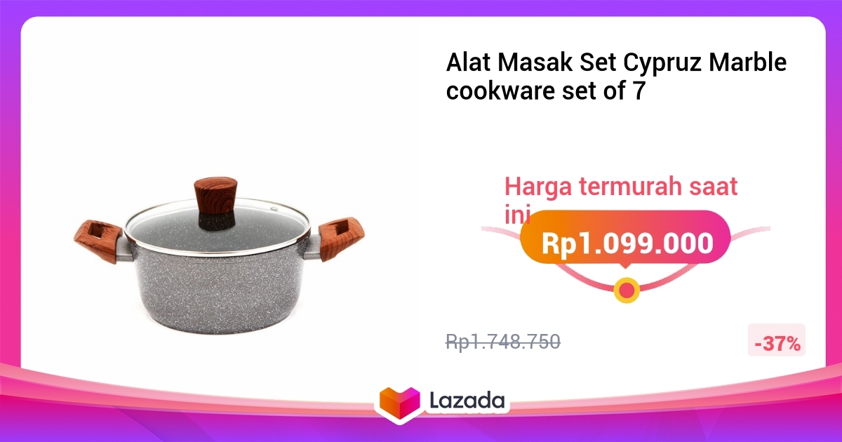 Alat Masak Set Cypruz Marble cookware set of 7