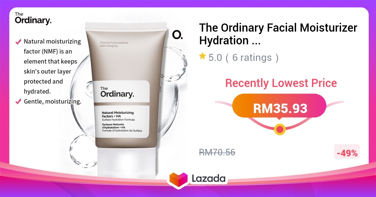 The Ordinary Facial Moisturizer Hydration - Natural Moisturizing ...