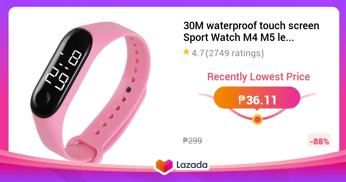 30M waterproof touch screen Sport Watch M4 M5 led bracelet watch ...