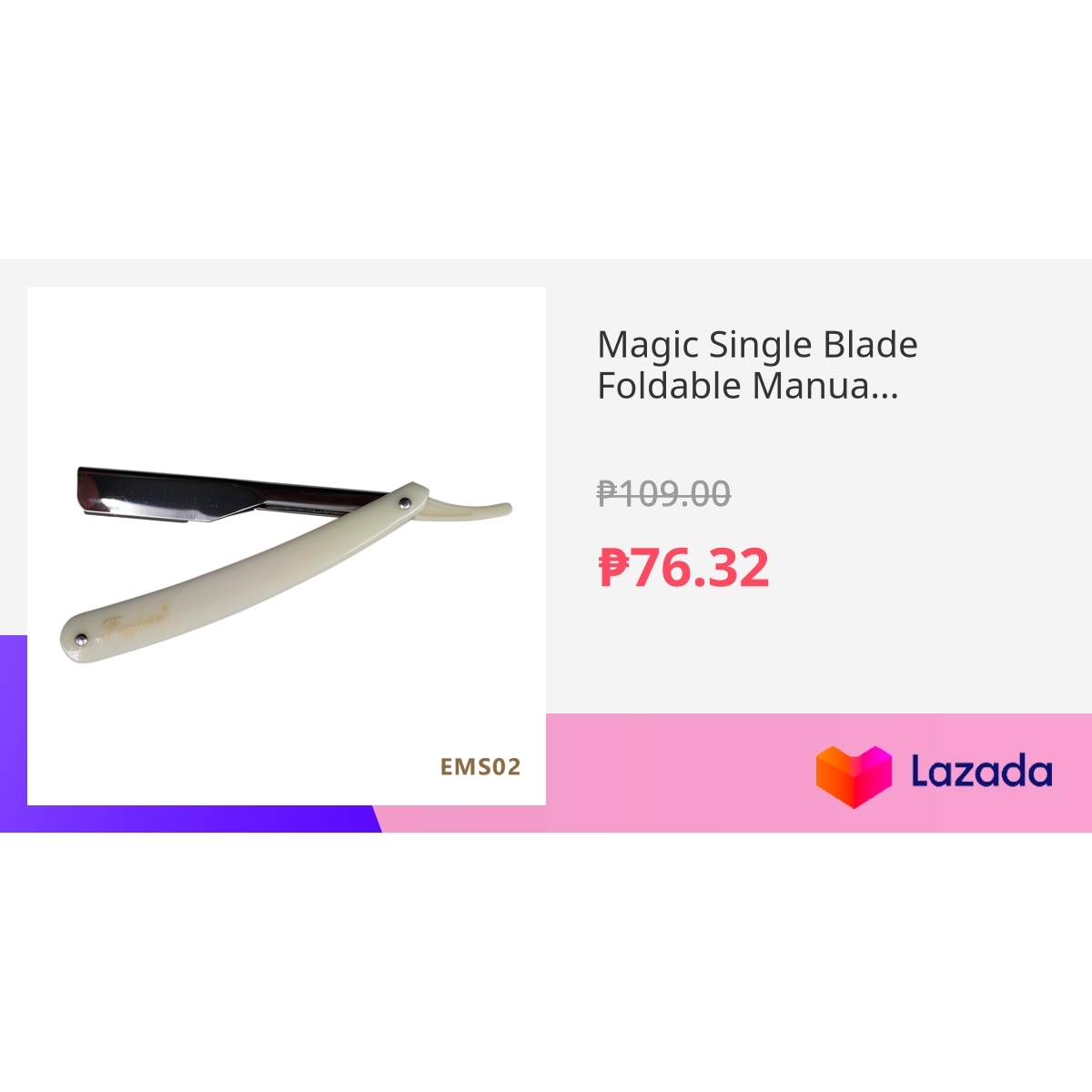 Magic Single Blade Foldable Manual Shaver Salon and Barbershop Razor ...