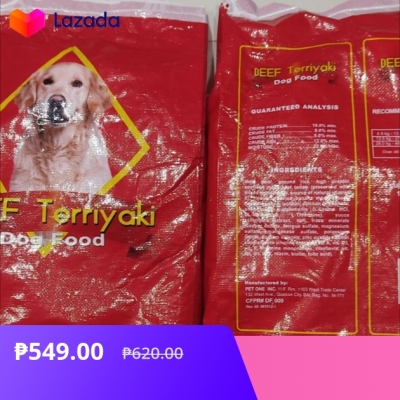 PET ONE BEEF TERIYAKI DRY DOG FOOD 8KG BAG