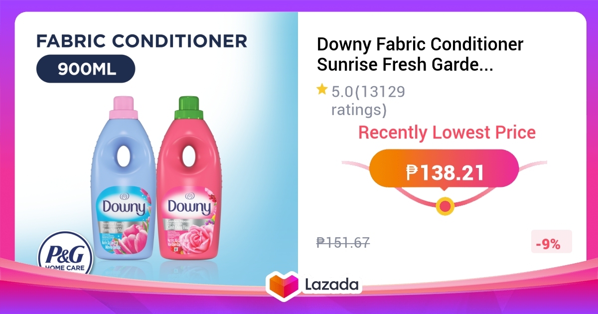 Downy Fabric Conditioner Sunrise Fresh Garden Bloom 900ml Bottle Blue ...