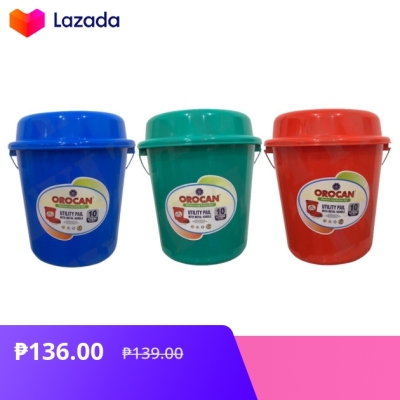 Orocan Utility Pail Timba with Cover 10L THE SALIVIO SHOP