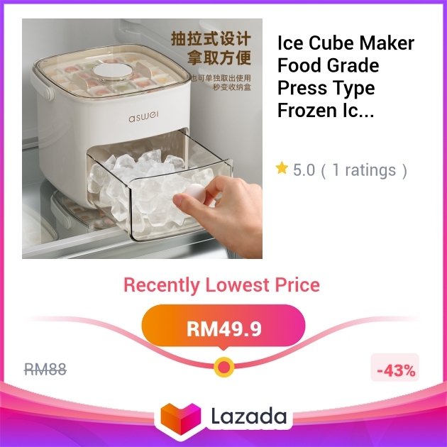 Ice Cube Maker Food Grade Press Type Frozen Ice Cube Homemade Refrigerator Storage Sealed Ice ...
