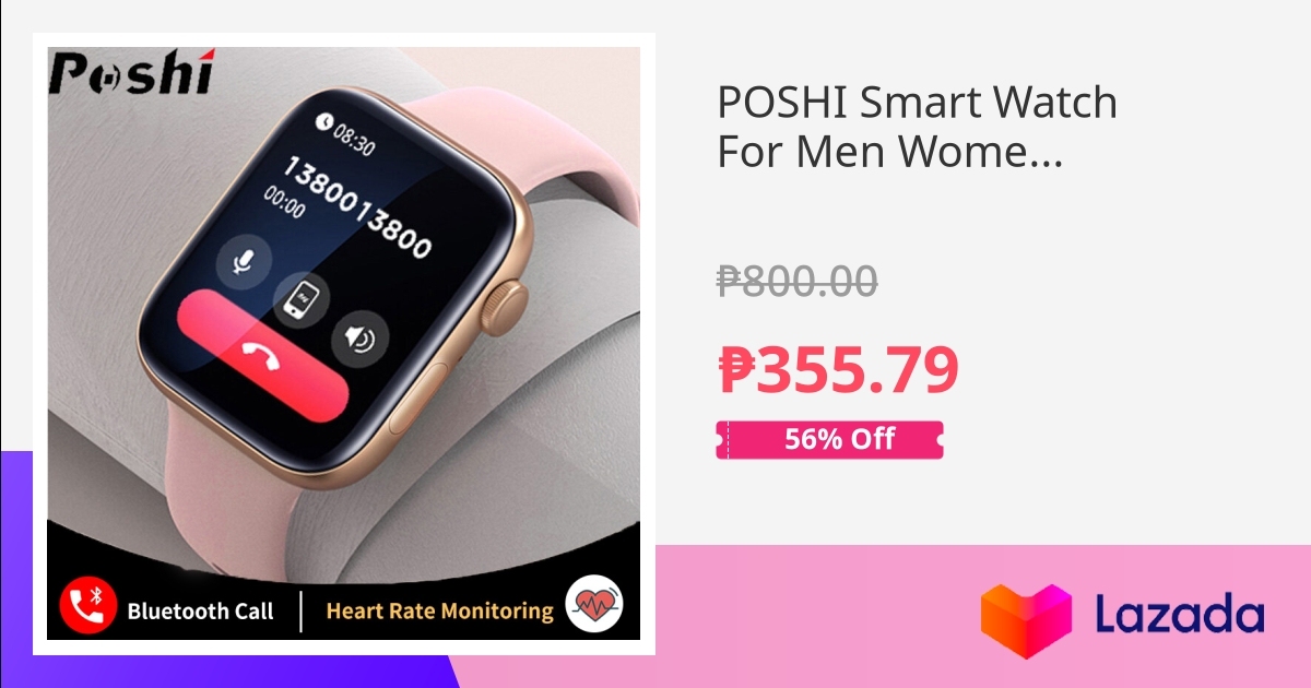 POSHI Smart Watch For Men Women Original 2022 Newest Waterproof Sport ...