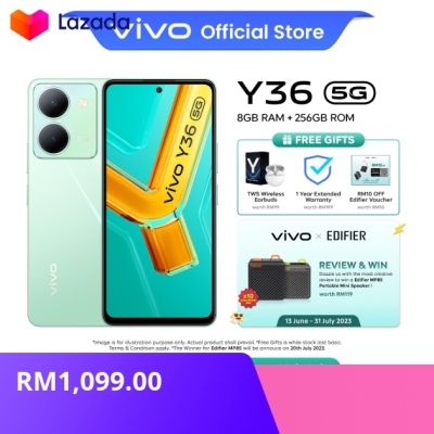 New Arrival | vivo Y36 5G Smartphone | 16* (8+8) GB RAM + 256GB ROM ...