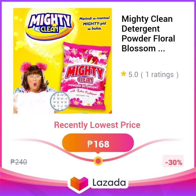 Mighty Clean Detergent Powder Floral Blossom - Powder (Pink) - 1 kilo