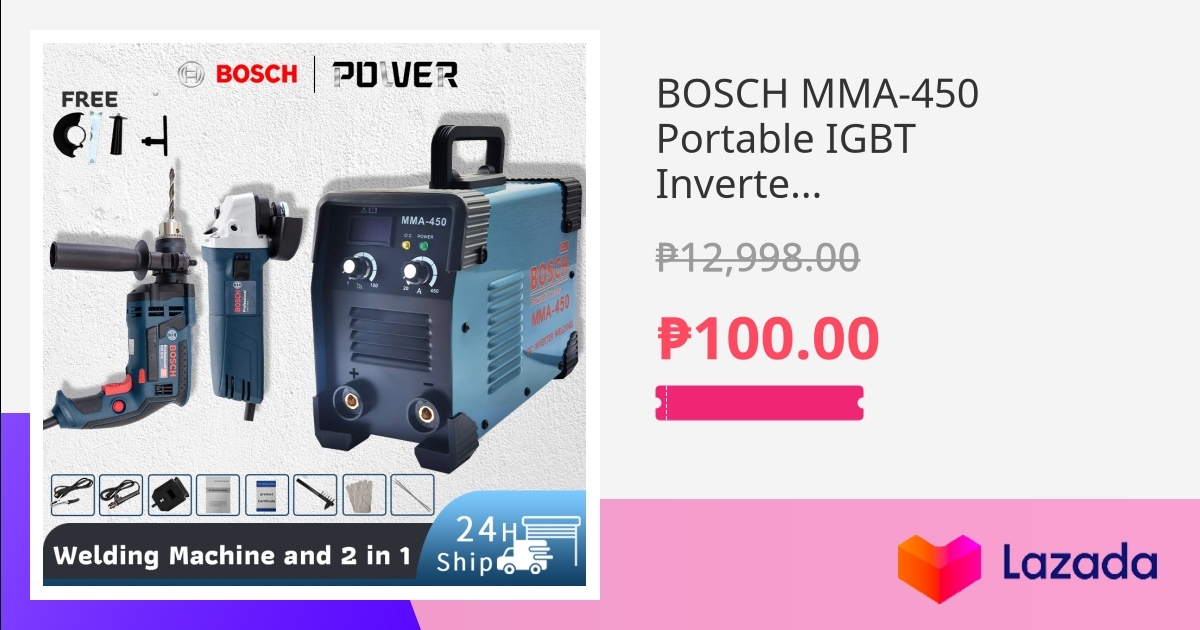 BOSCH MMA-450 Portable IGBT Inverter Welding Machine + 2in1 electric ...
