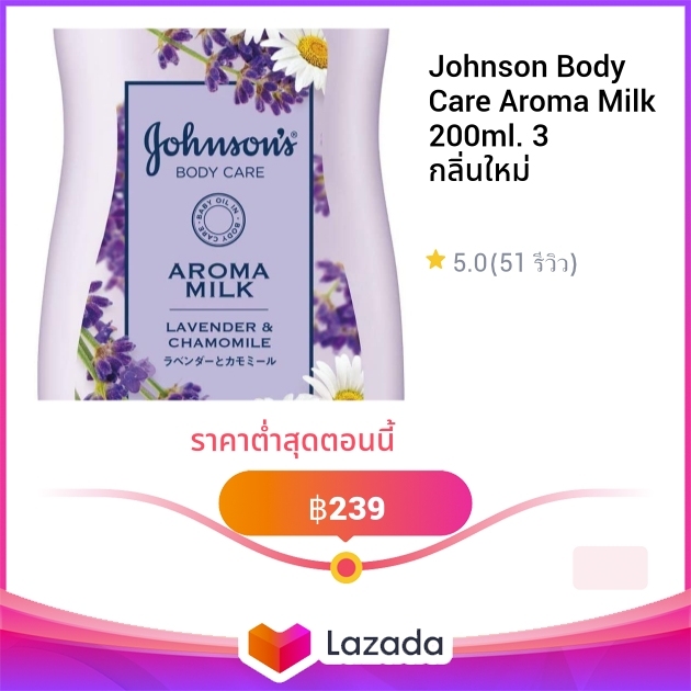 Johnson Body Care Aroma Milk 200ml. 3 กลิ่นใหม่